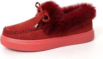 Generic Bottes dhiver pour femme, doubl&eacute;es de fourrure, bottines &agrave; enfiler pour la neige, chaudes et confortables, doubl&eacute;es, &eacute;paississantes, pour la marche, l