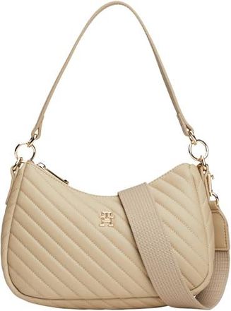 Tommy Hilfiger Sac à Bandoulière Femme Poppy Reform Shoulder Bag Sac à Main, Beige (Beige), Taille Unique