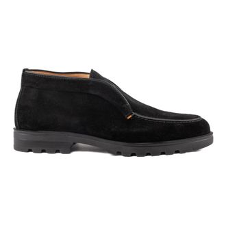 Santoni Homme, Chaussures, Noir, Taille: 43 1/2 EU Bottes Homme en Cuir Su&eacute;d&eacute; Noir