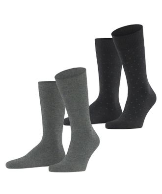 Esprit Herren Socken Fine Dot Multipack M So Baumwolle gemustert 2 Paar, Grau Grey Mix 0150, 43-46