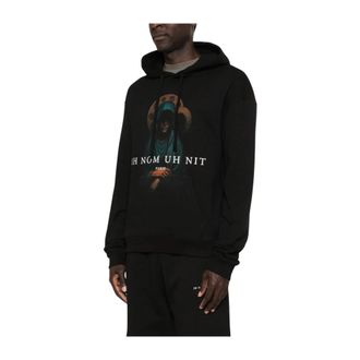 Ih Nom Uh Nit Mary Print Hoodie - - Sweatshirts & Hoodies - Herren - Schwarzk - XL