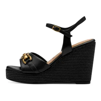 Tamaris Femme, Chaussures, Noir, Taille: 37 EU Sandales plates