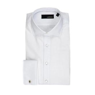 Lardini Homme, Chemises, Blanc, Taille: 3XL Frontale Plissettato