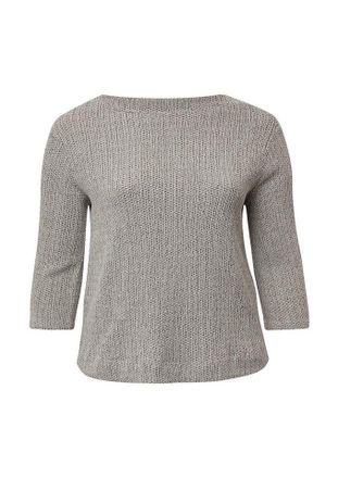 s.Oliver 3/4-Arm-Shirt T-Shirt Verk&uuml;rztes Struktur Shirt mit 3/4-Arm
