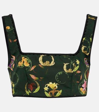 Agua Bendita Besticktes Cropped-Top Amanda Marina