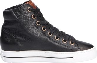 Paul Green Leder-Schn&uuml;r-Sneaker - - Shoes - Damen - Schwarzk - 38 1/2 EU