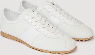 Sandro Baskets basses en cuir et su&egrave;de