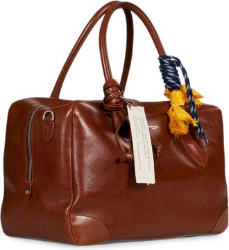 Golden Goose Leather with Star Charms Tote Bag - Brown
