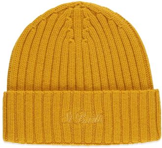 Saint Barth Homme, Accessoires, Jaune, Taille: ONE Size Wengen Beanie