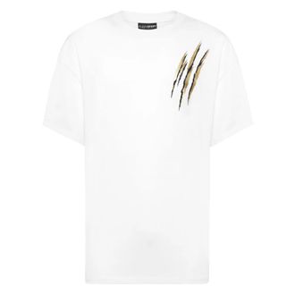 Plein Sport Scratch-Print T-Shirt - - Sport - Herren - Wei&szlig; - M