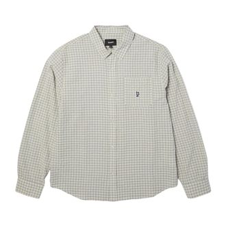HUF Megablast Ls Woven Top - Homme - Chemises - Beige - Taille: S