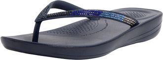 FitFlop Damen Sparkle Classic Iqushion Ergonomische Sandalen, Midnight Navy (Marineblau), 36 EU