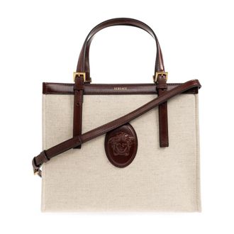 Versace Rivi&egrave;re Canvas Tote - - Bags - Damen - Beige - ONE SIZE