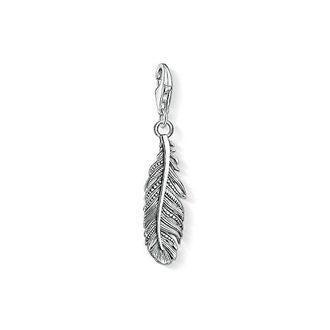 Thomas Sabo Femmes Hommes-Charm-Pendentif Plume Charm Club Argent Sterling 925 1559-637-21