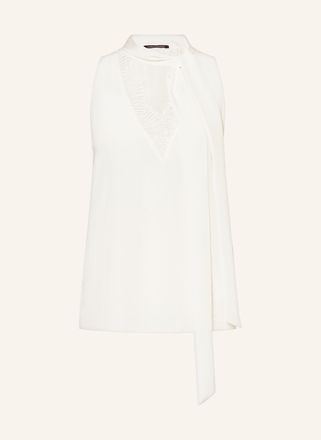 Luisa Cerano Luisa Cerano Blusentop Mit Schluppe Und Spitze weiss