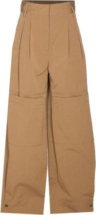 Alberta Ferretti Femme, Pantalons, Brun, Taille: 40 FR Utility Cotton Pantalons