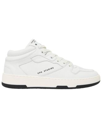 Copenhagen Mid Top-Sneaker aus teilperforiertem Leder in