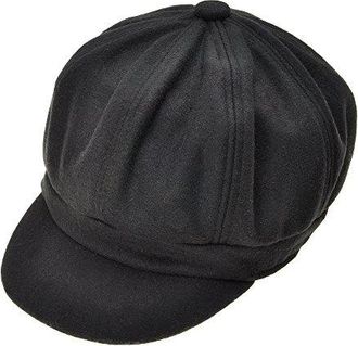 ZLYC Femme Classique Casquette Gavroche Hiver Casquette Souple(Noir),Taille Unique