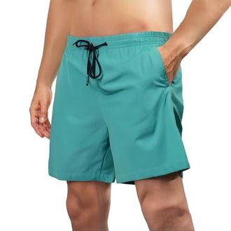 Generic Short de plage d&eacute;t&eacute; pour homme - Maillot de bain - Short de bain respirant - Pantalon de vacances, vert menthe, XXL