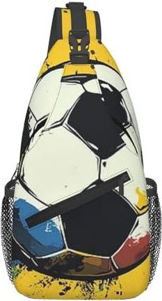 Generic Sac &agrave; dos &agrave; bandouli&egrave;re de voyage pour homme Motif football Splash