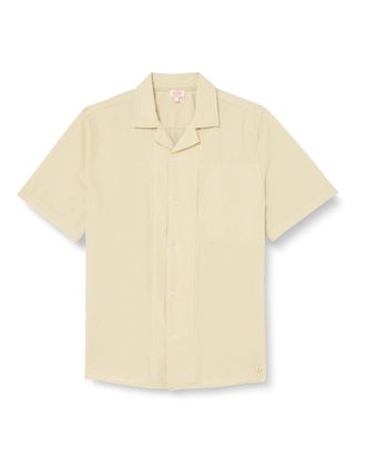 Armor Lux Herren Kurz&auml;rmeliges Hai-Kragen Klassisches Hemd, Olive Blass, L