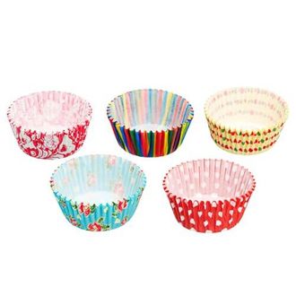 KitchenCraft Sweetly Does It - Moules &agrave; Muffins en Papier, Motifs Assortis, Plusieurs Coloris, Lot de 250