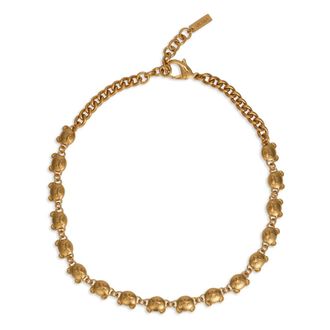 Moschino Collier avec ours en peluche - Femme - Accessoires - Jaune - Taille: ONE Size