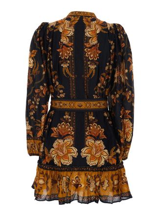 Farm Rio Womens Mini Dress Majestic Garden Multicolour Cotton