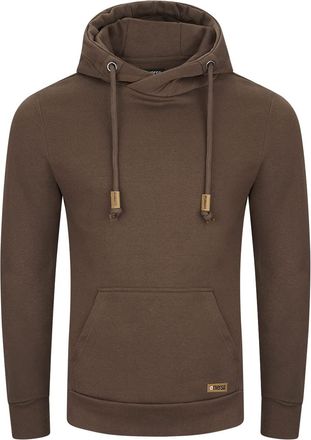 Riverso Hoodie Herren Regular Fit RIVJulian Kapuzenpullover Pullover Cross-Over-Kragen Braun 5XL, Größe:5XL, Farbe:Dark Brown (21400)