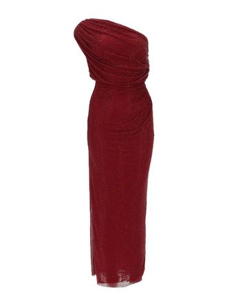Self Portrait Maxi Robe - Rouge Brun