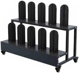 Generic Kommerzielles Stoffrollen-Aufbewahrungsregal, Textil-Stoffrollen-Pr&auml;sentationsregal, H&auml;lt 10/15 Rollen Mit R&auml;dern, for Tischdecken-/Tapeten-/Verpackun