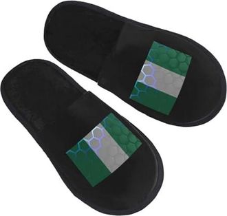 Generic Pantoufles Drapeau du Nig&eacute;ria Confortable Chaussons Femme Unisex Antid&eacute;rapant Accueil Slippers Femme Adulte L