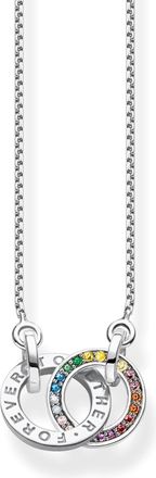 Thomas Sabo Kette Together mit zwei Ringen Silber geschwärzt Recyceltes 925 Silber, geschw. 50,00-55,00 cm KE1488-318-7-L55V
