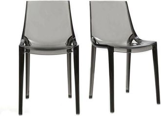 Miliboo Miliboo - 2er-Set Design-St&uuml;hle Rauchgrau yzel
