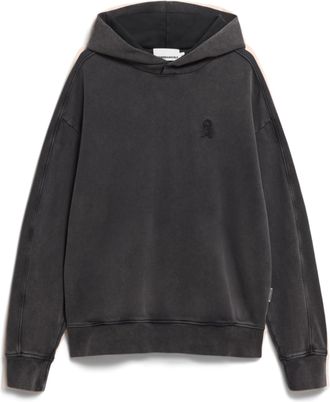 Armedangels Herren Sweatshirt aus Bio-Baumwolle EMAAL Hoodie GMT DYE Relaxed Fit Black Washed