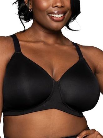 Vanity Fair Beauty Full Figure Wirefree Extended Side and Back Smoother Bra 71267 Soutien-Gorge, Noir Nuit, 115D Femme