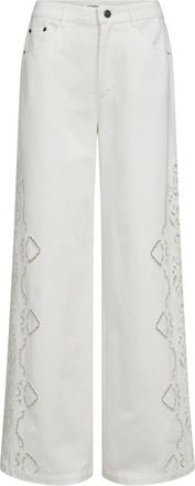 Co'Couture Femme, Pantalons, Blanc, Taille: 44 FR Wide Pantalons