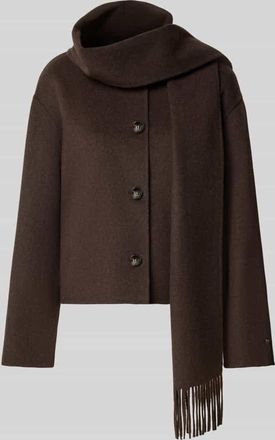 Comma Jacke aus Woll-Mix mit Schal