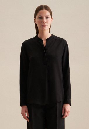 Seidensticker Klassische Bluse 1/1 V-Neck Uni
