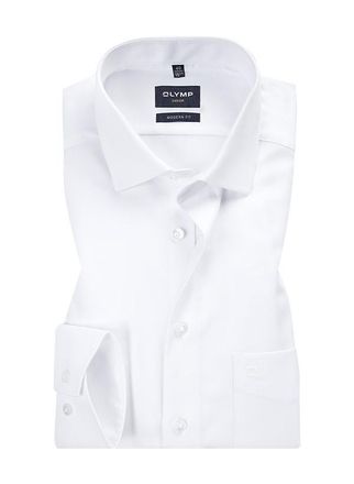 Olymp Herren Hemd weiß Baumwolle