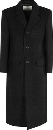 Dunst Homme, Manteaux, Noir, Taille: L Manteau en laine bouclée à 3 boutons et 2 façons