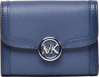 Michael Kors Femme, Accessoires, Bleu, Taille: ONE Size Portafoglio