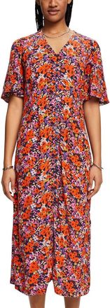 Esprit Damen 023ee1e305 Kleid, 404/Navy 5, 34