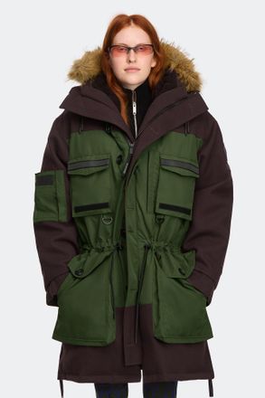 Canada Goose Ferron Parka in Blockfarben mit Kunstpelz