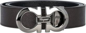 Ferragamo G&uuml;rtel - Reversible And Adjustable Gancini Belt - Gr. 115 - in Schwarz - f&uuml;r Damen