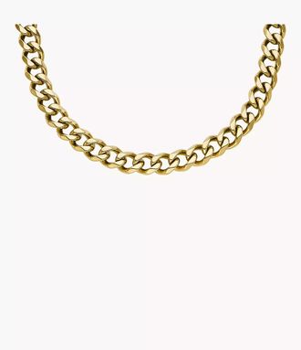 Fossil Kette Ellis Core Chains Edelstahl goldfarben - Goldfarben