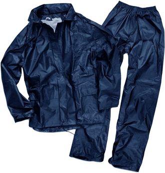 Mil-Tec Regenanzug Herren (2-teilig) - Wasserabweisender Regenanzug - Leichte Regenjacke mit Kapuze & Regenhose - Regenschutz für Outdoor Aktivitäten - Regenb