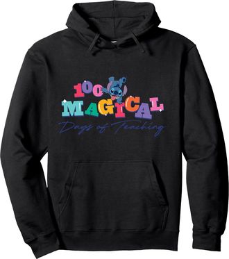 Disney Stitch 100 Magical Days of Teaching 100th Day School Pullover Hoodie