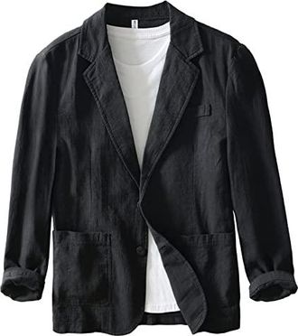 ICEGREY Blazer Homme Veste de Costume Slim Fit Deux Bouton Veston Blazer Homme Casual Elégant pour Mariage Business Soirée, Noir, XXL