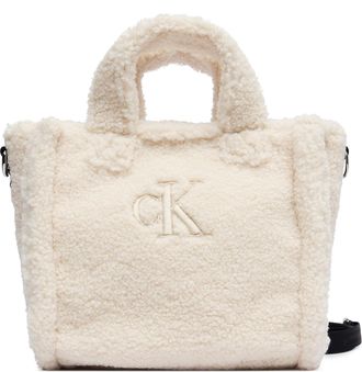 Calvin Klein Jeans Handtasche Calvin Klein Jeans Teddy Tote Bag IU0IU00355 Creme